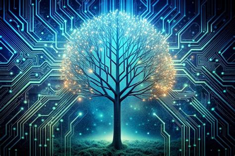 Tree Circuit Board Background Premium Ai Generated Image