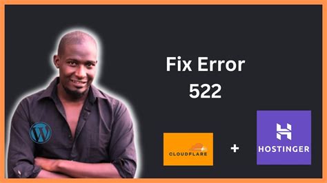 How To Fix Error 522 Cloudflare Hostinger Youtube
