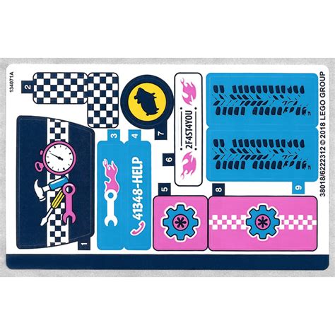 Lego Sticker Sheet For Set 41348 38018 Brick Owl