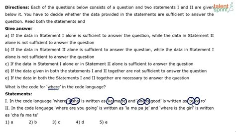 Data Sufficiency Model 2 Coding And Decoding Youtube