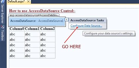 How To Access Microsoft Access Database Through Accessdatasource