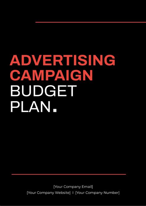 Free Advertising Campaign Budget Plan Template To Edit Online