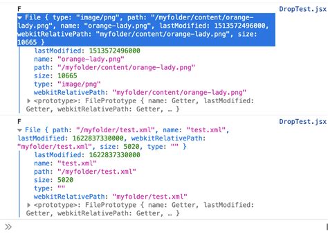 firefox not reporting mime type in firefox when file is dropped as part