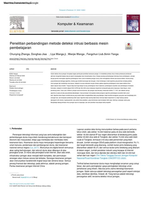 Comparative Research On Network Intrusion Detection Methods Based On Machine Learning Pdf