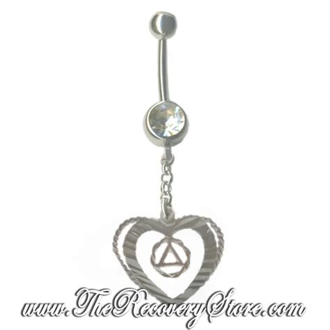 Sterling Silver Aa Symbol In A Small Twist Wire Circle In A Open Heart