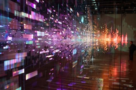 Premium Photo A Holographic Display Of Interconnected Data Streams