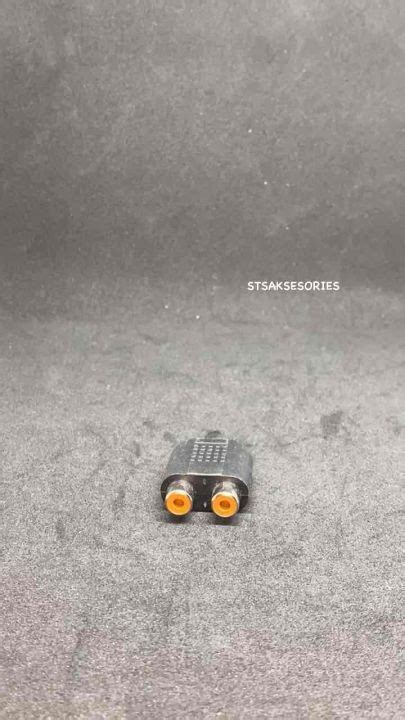 Socket Rca Audio Cabang 1 Male To 2 Female Spliter Jack Audio Vedio Lazada Indonesia