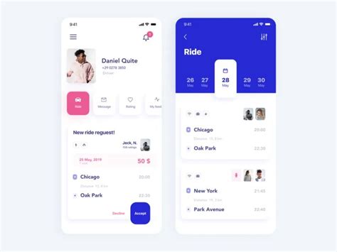 20 Mobile App Profile Screen Ui Design Updated Onaircode Blue Navy Layout Profile App