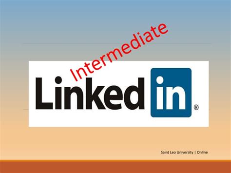 linkedin intermediate level pptx