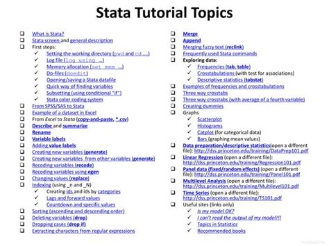 Stata Tutorial University Of Princeton Pdf Operating Systems