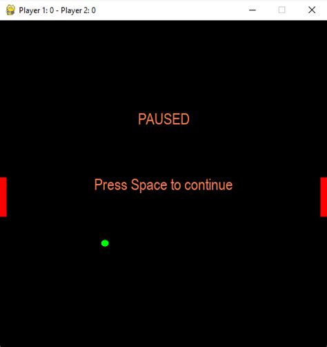 Pong Put A Pause In The Game Python Programming