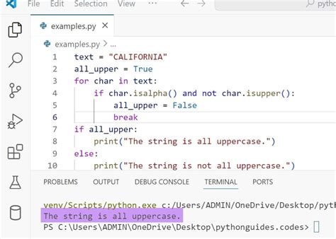 How To Check If A String Is All Uppercase In Python