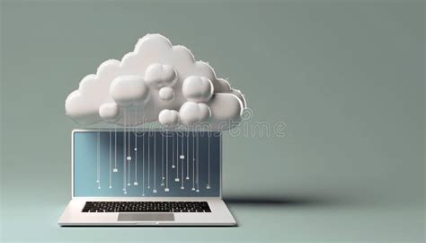 Cloud Data Storage Database Concept Illustration Ai Generated Stock Illustration