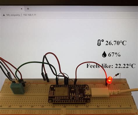 Local Web Server With Esp8266 Dht11 Measuring Temperature