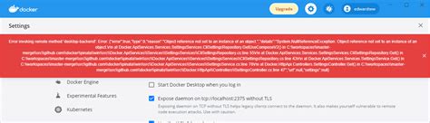 Docker Windows Will Not Start Cancellation Token Triggered Before We