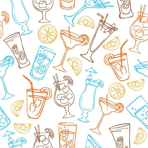Cocktail Drinks Pattern Stock Vector Image By ©omw 48662347