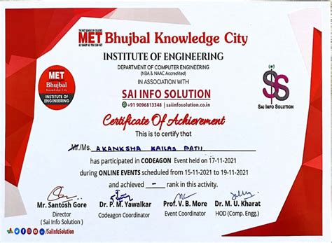 Akanksha Patil On Linkedin Met Saiinfosolution Codeagon