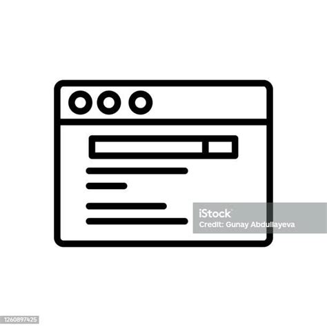 브라우저 웹 사이트 검색 아이콘 간단한 라인 Ui 및 Ux 웹 사이트 또는 모바일 응용 프로그램에 대한 인터넷 익스플로러 아이콘의 윤곽 벡터 요소 0명에 대한 스톡 벡터