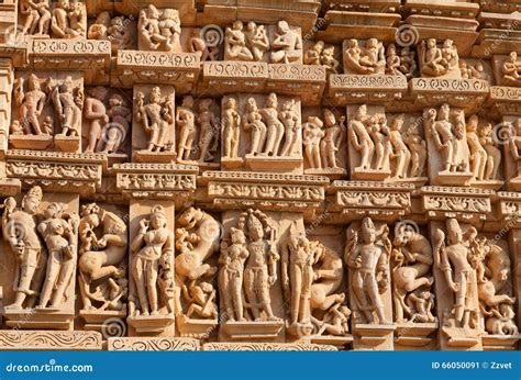Famous Erotic Temple In Khajuraho India Stock Image Image Of Decor