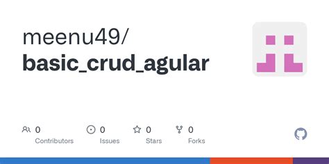 GitHub Meenu Basic Crud Agular
