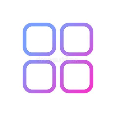 Mobile App Menu Pixel Perfect Gradient Linear Ui Icon Stock Vector