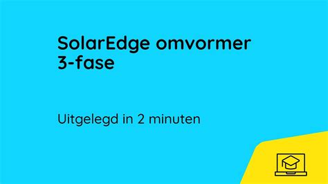 De SolarEdge 3 Fasen Omvormer PV In 2 Minuten YouTube