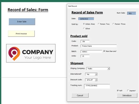 An Efficient Automatized Excel Form Perfect For Entering And Storing