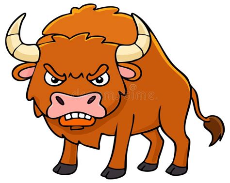 Angry Bison Cartoon Character Stock Illustrations 472 Angry Bison