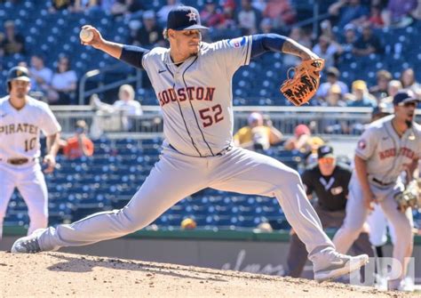 Photo Houston Astros Bryan Abreu Throws In Eight Inning Pit2023041216