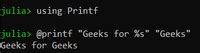 How To Use Printf In Julia GeeksforGeeks