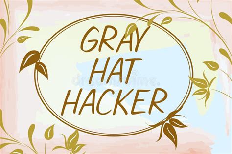 Writing Displaying Text Gray Hat Hacker Conceptual Photo Computer