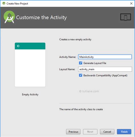 Android Hello World App Example Tutlane