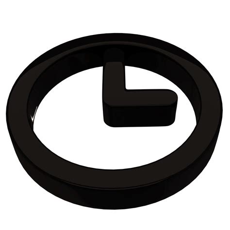 Clock Symbol 3d Model By Khaganfx