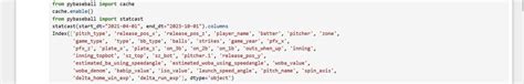 nameerror using pybaseball for statcast r sabermetrics