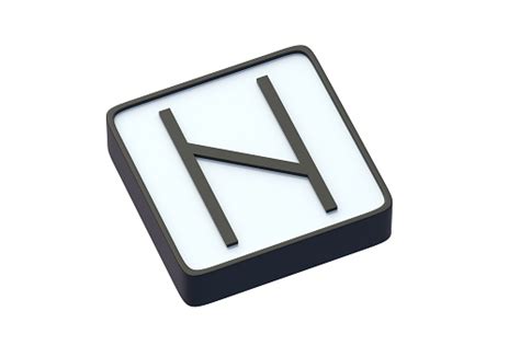 흰색 배경에 분리된 버튼에 Hagalaz 룬 문자 고대 독일어 알파벳입니다 신비로운 상징 스칸디나비아 Futhark 오컬트 기호입니다 옛 북유럽 문자입니다 3d 렌더링 0