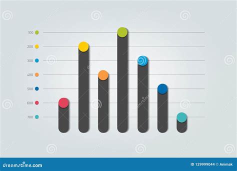 Flat Chart Graph Simply Color Editable Stock Vector Illustration Of