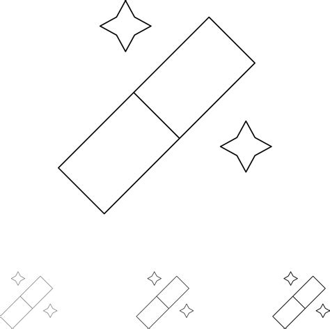 Design Graphic Tool Bold And Thin Black Line Icon Set 13145719 Vector