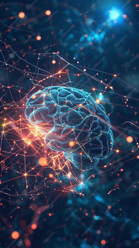 Abstract Digital Human Brain Neural Network Science Technology Concept