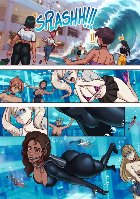 Rule 34 Artist Request Asphyxiation Bubbles Comic Death Drowning Female Female Death Futanari