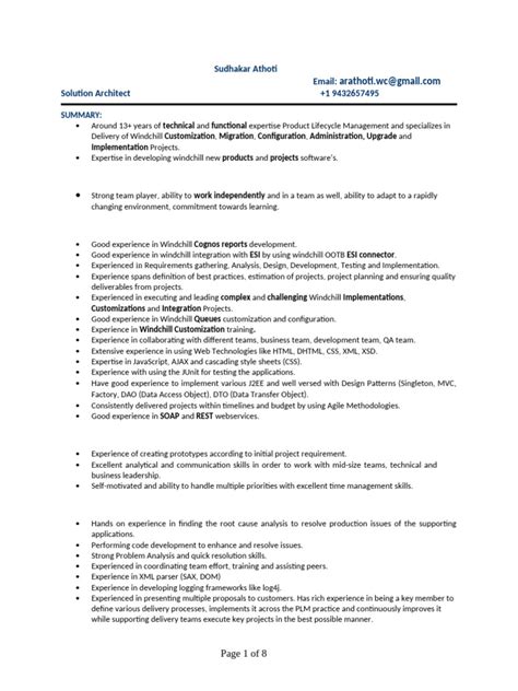 Athotisudhakarcvdocx Pdf Java Script Java Programming Language