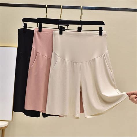 Yyใส่กางเกงห้าจุดแฟชั่นผ้าไหมน้ำแข็งขากว้างหลวมกางเกงลำลอง91 Th