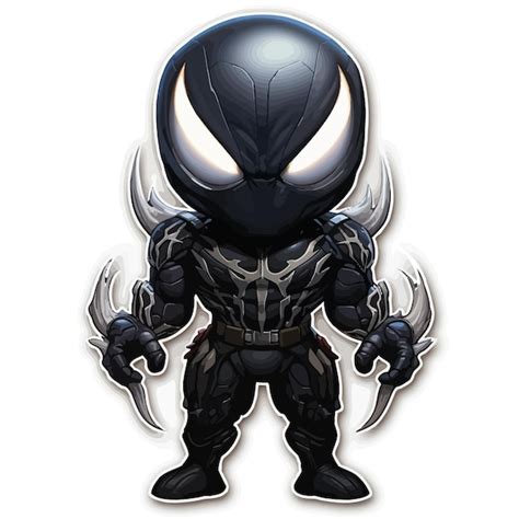Premium Vector Sticker Chibi Marvel Agent Venom