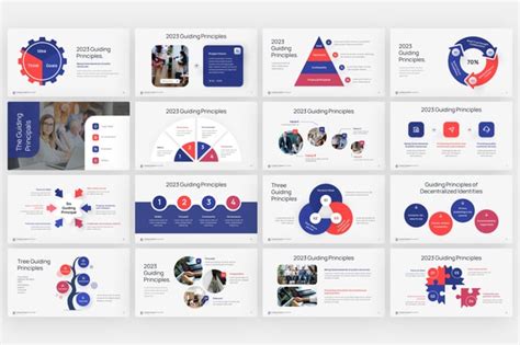 Guiding Principal Professional Powerpoint Template Incl Blue