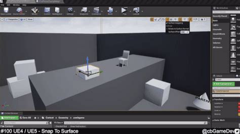Quick Dev Tip 100 Ue4 Ue5 Snap To Surface — Cbgamedev