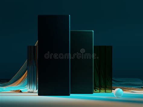 Geometric Composition Of Different Objects 3d Rendering Stock Illustration Illustration Of