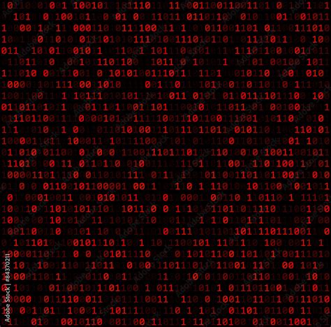 Binary Background With Red Digits Stock Vector Adobe Stock