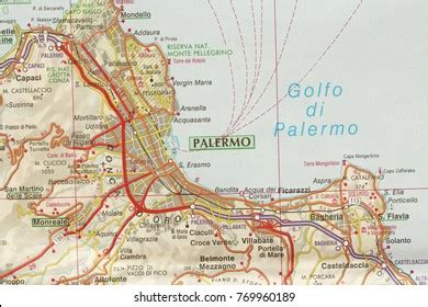 Palermo Sicily Map Photos Images And Pictures Shutterstock