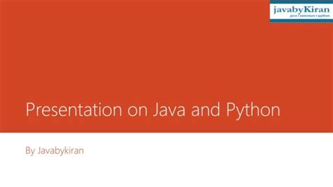 Ppt Java Python Presentation Powerpoint Presentation Free Download Id13433595