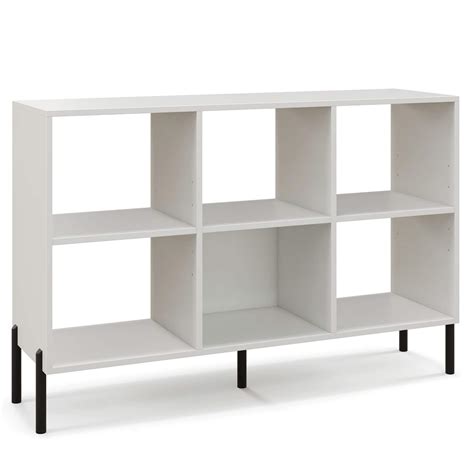 Costway 6 Cube Storage Shelf Organizer Bedroom Bookcase Square Cubby Cabinet White Cost00945