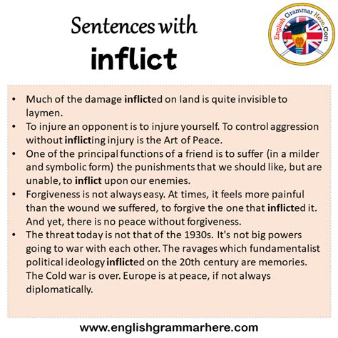 Sentences With Inflict Inflict In A Sentence In English Sentences For